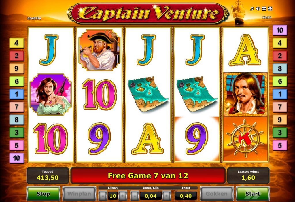 Captain Venture gokkast review (Novomatic) door CasinoJager.com